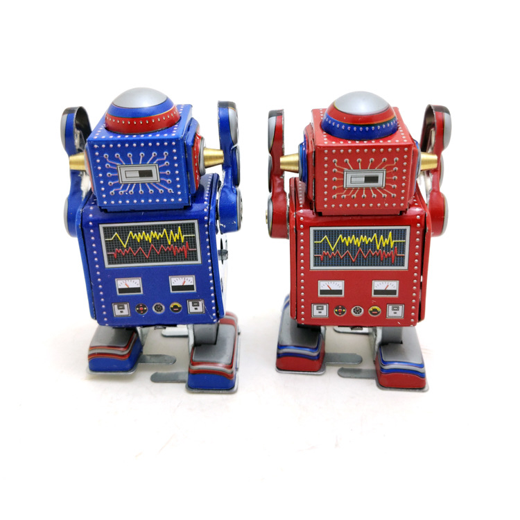 Ms524 Mini Tin Robot Robot Crafts Decoration Clockwork Winding Toy ...